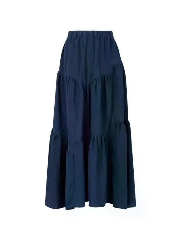 STUDIO TOMBOY Asymmetrical Tiered A-line Maxi Skirt