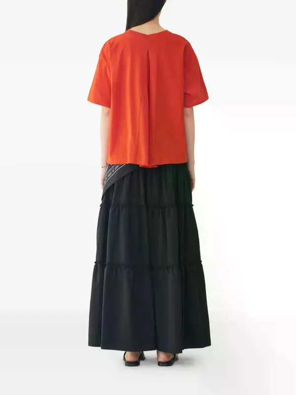 STUDIO TOMBOY Tiered Ruffled A-line Maxi Skirt
