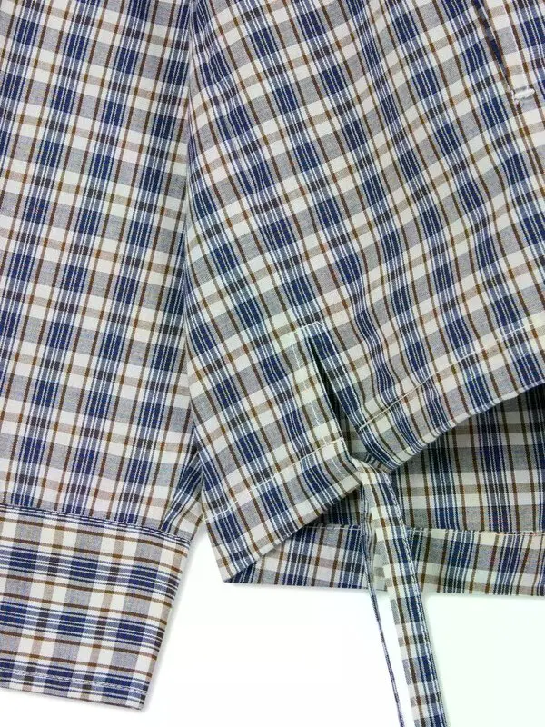 STUDIO TOMBOY Check-pattern Drawstring-hem Shirt