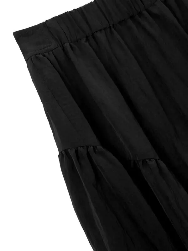 STUDIO TOMBOY Asymmetrical Tiered A-line Maxi Skirt