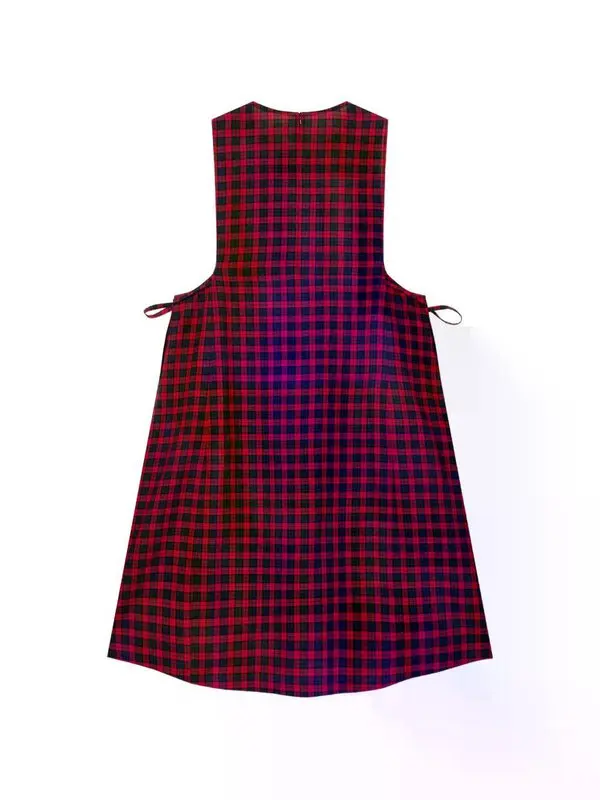 STUDIO TOMBOY Checkered Tie-fastening A-line Midi Dress