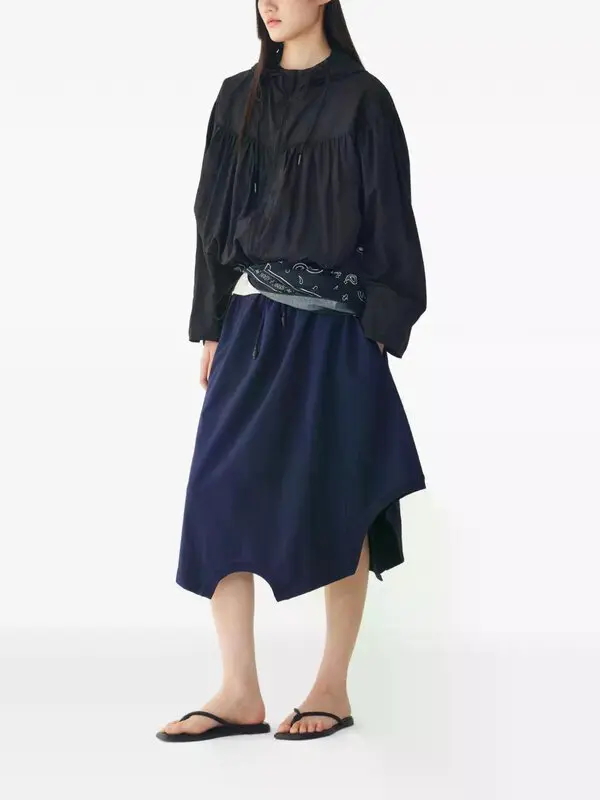 STUDIO TOMBOY Shirred Cropped Windbreaker Jacket