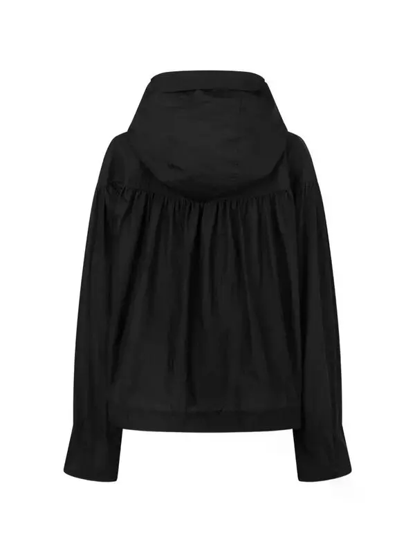 STUDIO TOMBOY Shirred Cropped Windbreaker Jacket