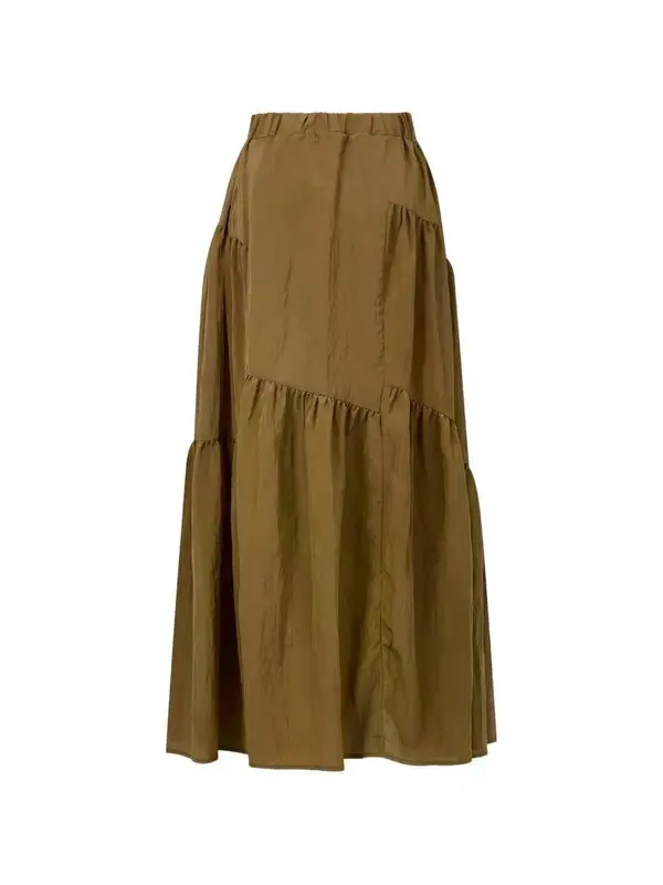 STUDIO TOMBOY Asymmetrical Tiered Maxi Skirt