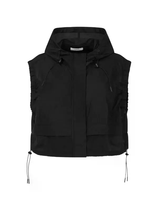 STUDIO TOMBOY Cropped Gilet With Drawstring Hood