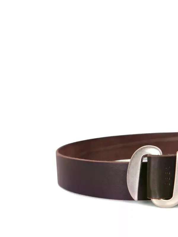 Orciani Double Oval-buckle Suede Belt