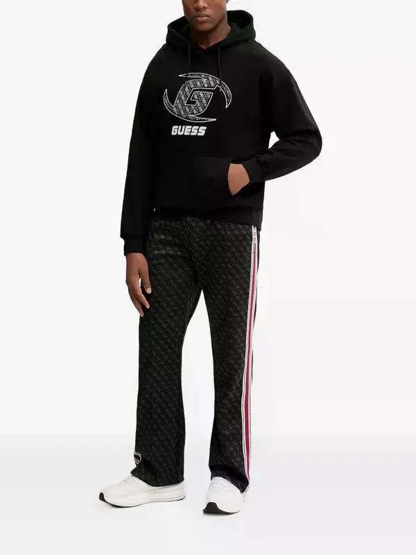 Guess Logo Print Drawstring Hoodie