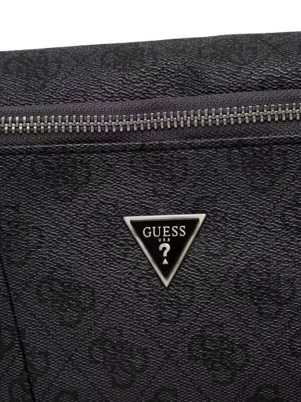 Guess Monogram Print Logo Plaque Belt Bag