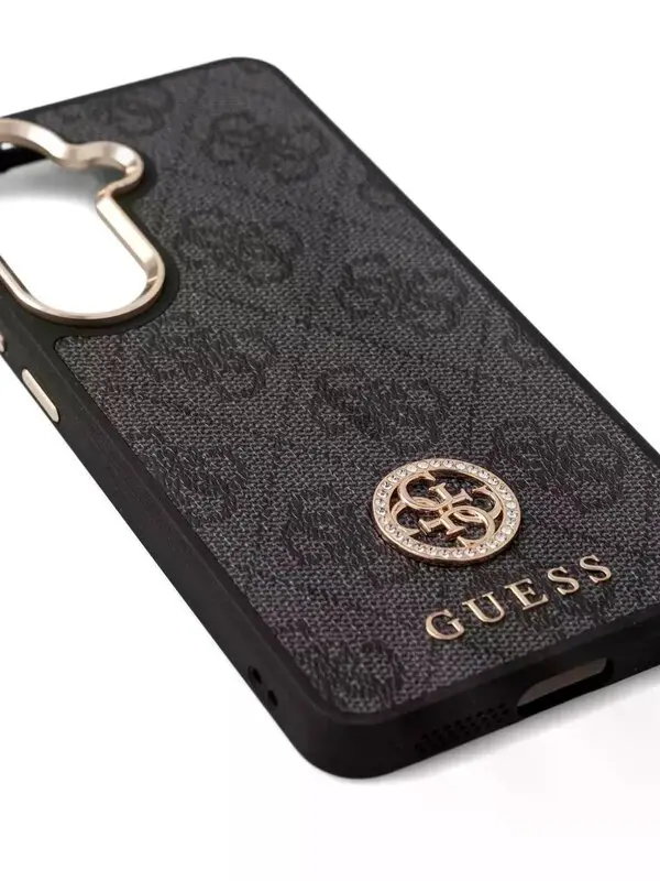 Guess Monogram-print Logo-plaque Phone Case