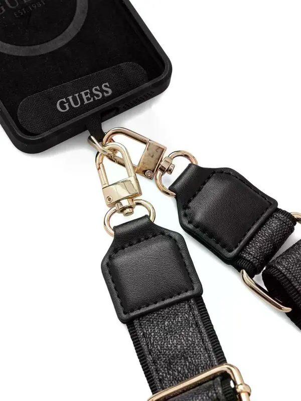 Guess Monogram-print Logo-plaque Phone Case