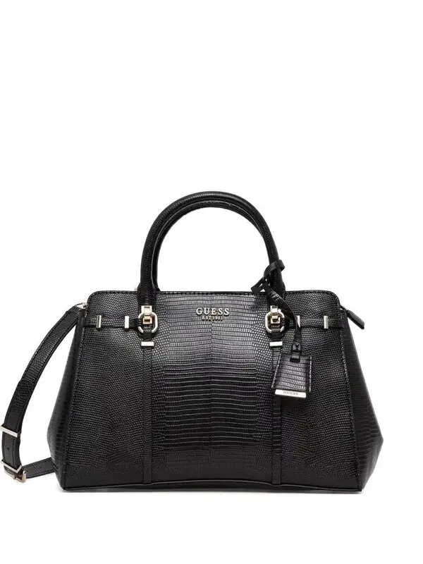Guess Lizard-effect Tote Bag - Black
