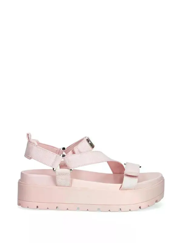 Guess Jacquard Logo Platform Sandals