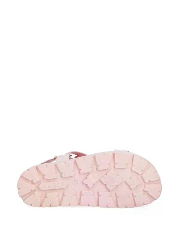 Guess Jacquard Logo Platform Sandals