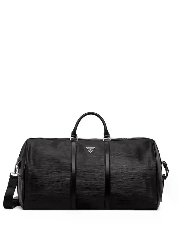 Guess Textured Logo Plaque Holdall - Black