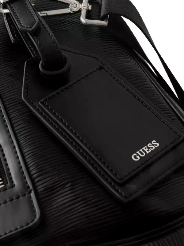 Guess Textured Logo Plaque Holdall