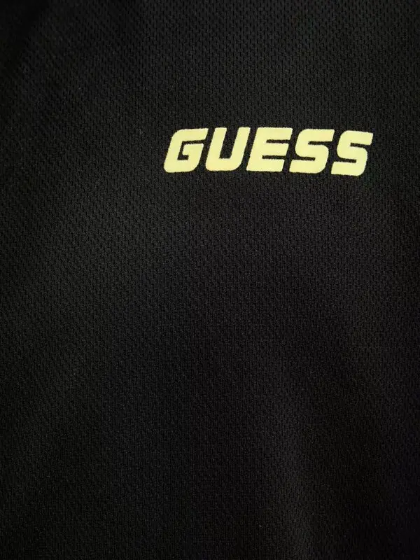 Guess Logo Print Zip-up Sweater