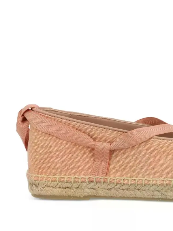 CastaÑer Lace-up Espadrille Ballet Flats