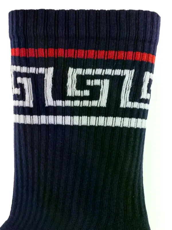 Versace Greca Pattern Ribbed Socks