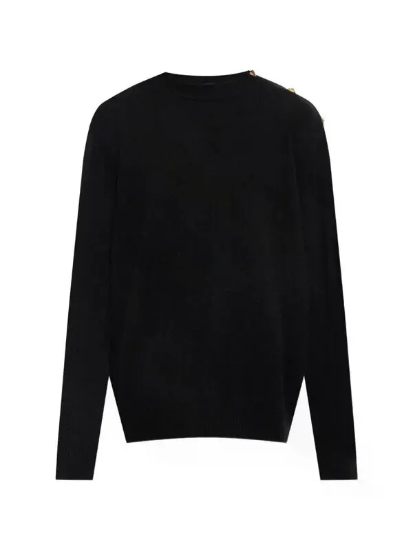 Balmain Button-embellished Shoulder Sweater