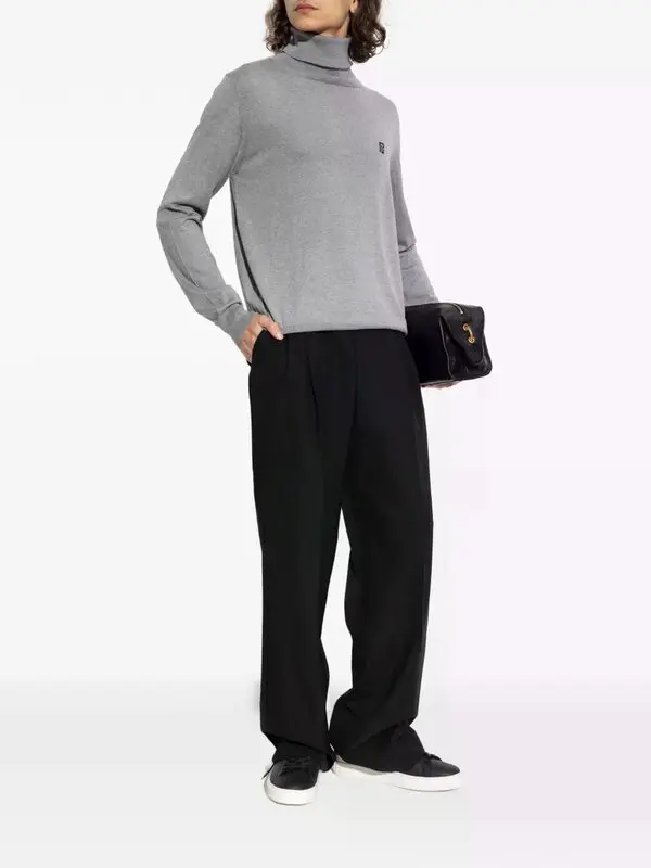 Balmain Logo-embroidered Roll-neck Sweater
