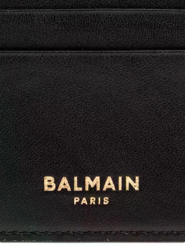 Balmain Monogram-pattern Chain-link Card Holder