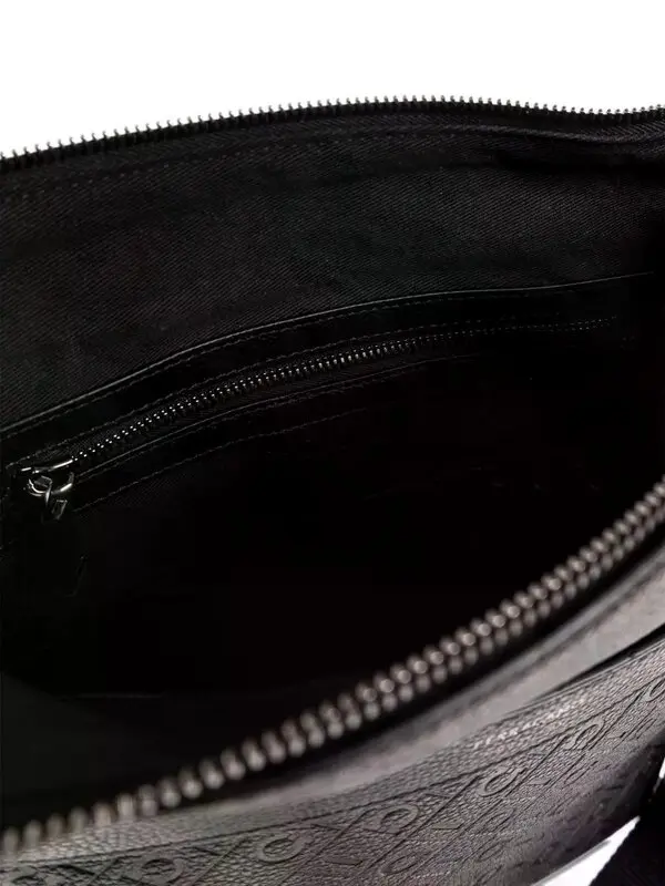 FERRAGAMO Gancini Embossed Leather Tote Bag