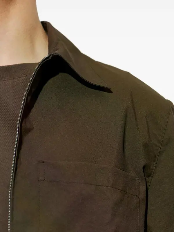 Givenchy Logo-embroidered Zip-up Shirt