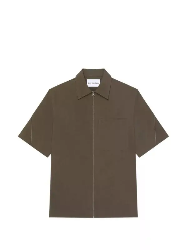 Givenchy Couture Seam Zipped Shirt - Brown