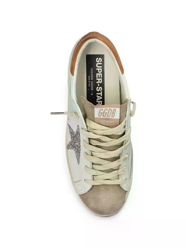 GOLDEN GOOSE Super-star Glitter Sneakers - White
