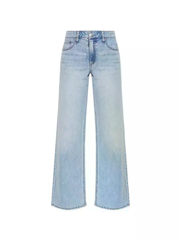 Rag & Bone Faded Straight-leg Jeans - Blue