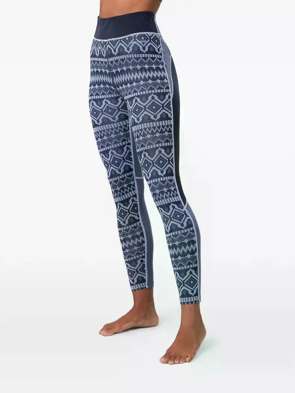 Kari Traa Malia Fair Isle Patterned Base-layer Leggings - Blue