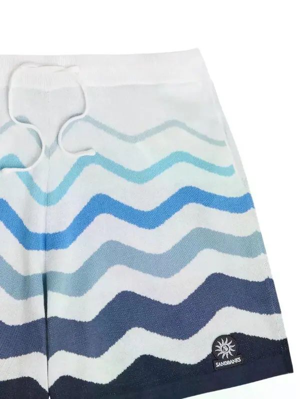 SANDBANKS Chevron-knit Drawstring Track Shorts