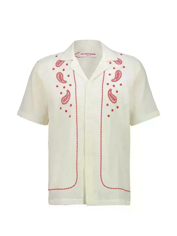 Orlebar Brown Maitan Embroidery Shirt - White