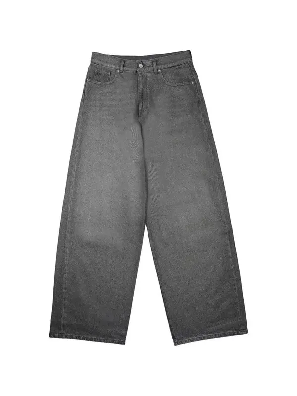NINE:INTHE:MORNING Glitter Embellished Wide Leg Jeans - Grey