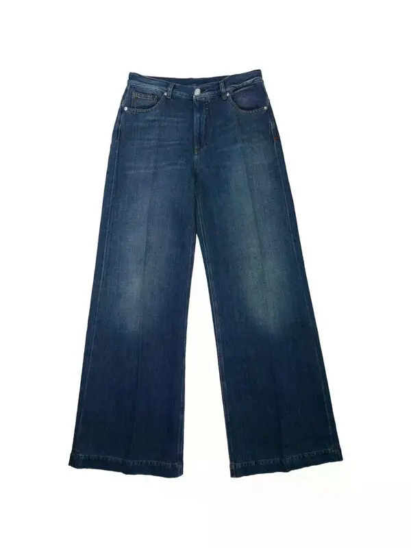 NINE:INTHE:MORNING Faded Wide-leg Jeans - Blue