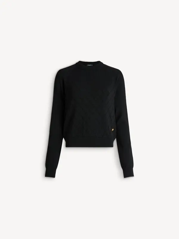 Balmain Knit Jumper With Quilted Effect