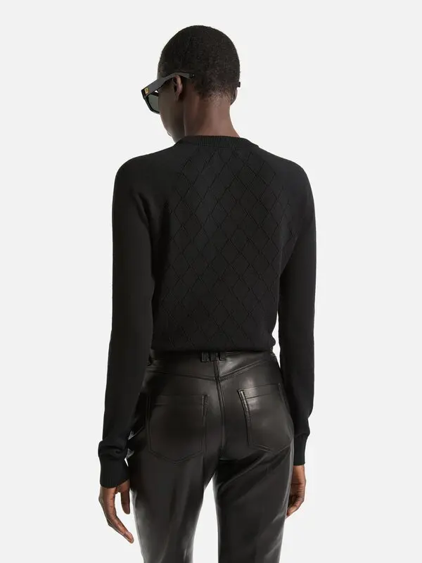 Balmain Knit Jumper With Quilted Effect