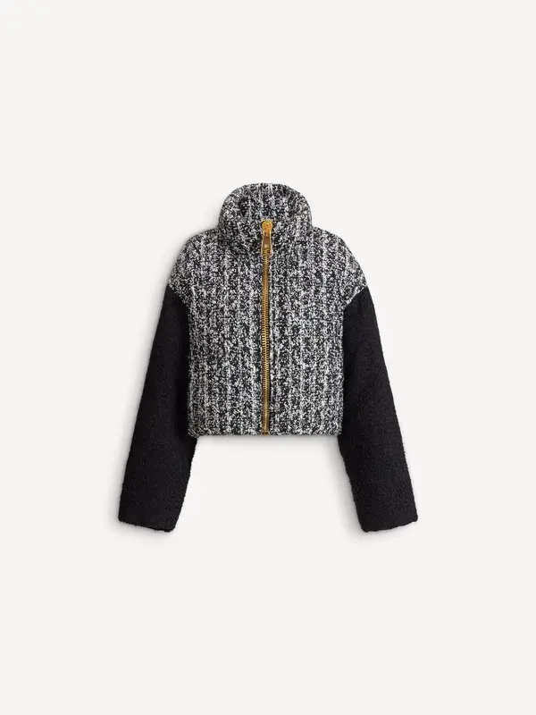 Balmain Two-tone Padded Tweed Jacket