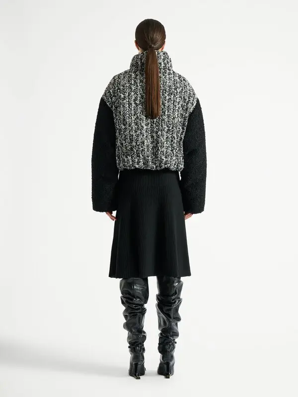 Balmain Two-tone Padded Tweed Jacket