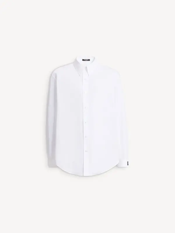 Balmain Shirt In Cotton Poplin - White