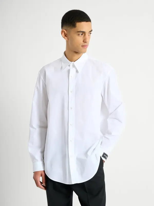 Balmain Shirt In Cotton Poplin - White