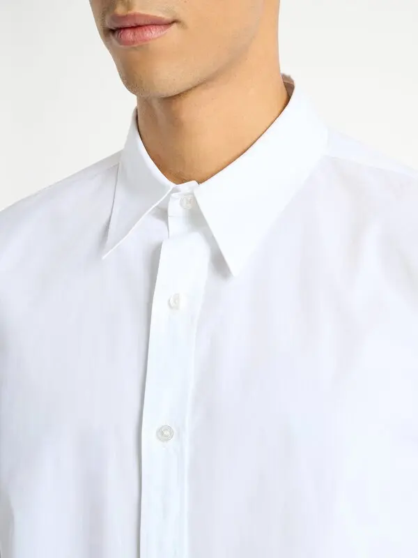 Balmain Shirt In Cotton Poplin - White