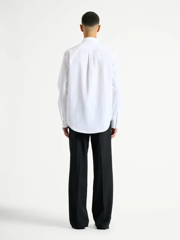 Balmain Shirt In Cotton Poplin - White