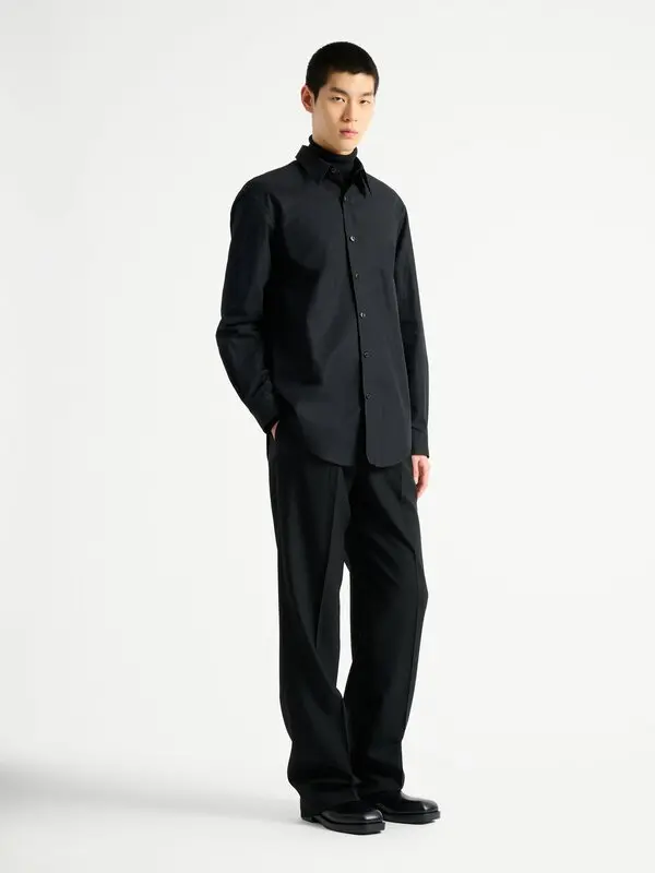 Balmain Shirt In Cotton Poplin - Black