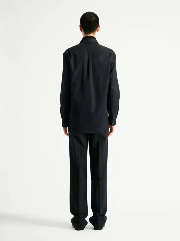 Balmain Shirt In Cotton Poplin - Black