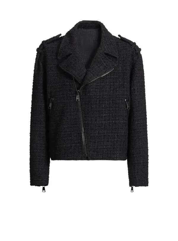 Balmain Tweed Biker Jacket
