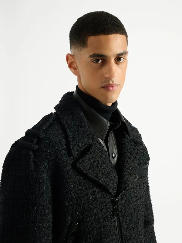 Balmain Tweed Biker Jacket