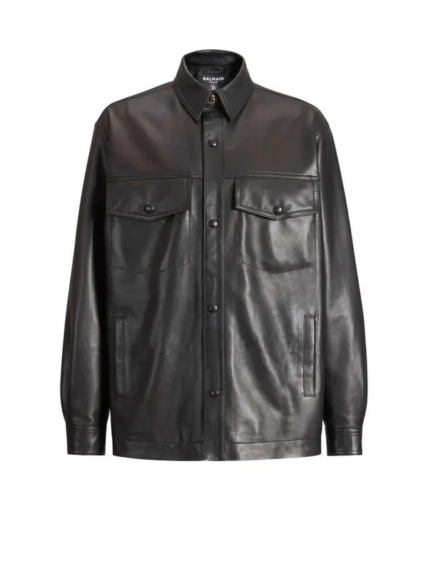 Balmain Leather Overshirt