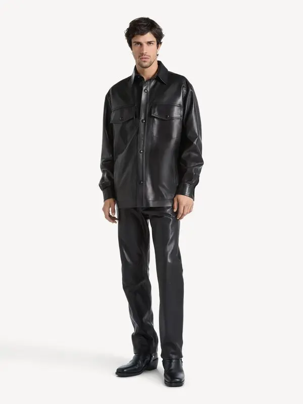 Balmain Leather Overshirt
