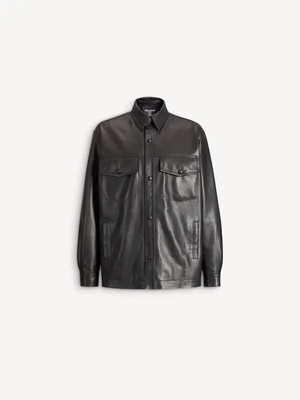 Balmain Leather Overshirt